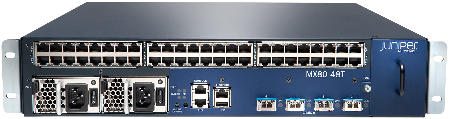 MX80-48T-AC Juniper MX80 48-port GigE Router Chassis, AC, Fixed ...